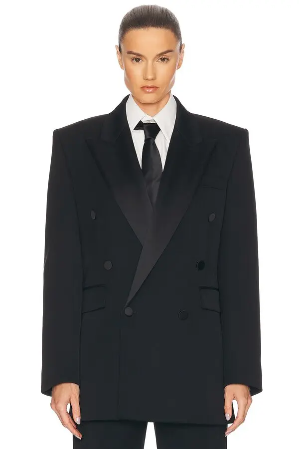 Saint Laurent Double Breasted Blazer - Noir