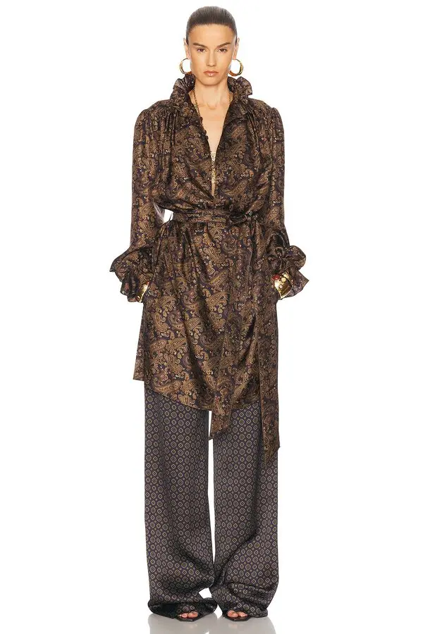 Saint Laurent Belted Mini Dress