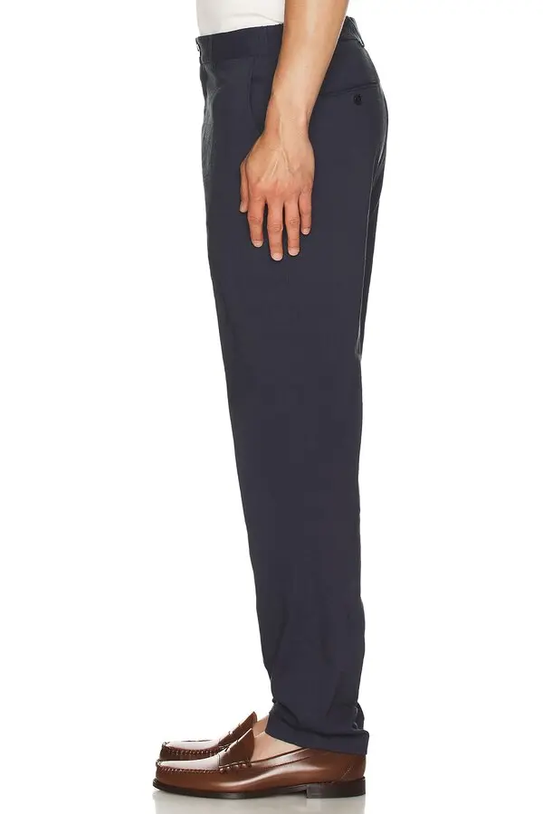 Theory Stretch Linen Curtis Pant - Eclipse