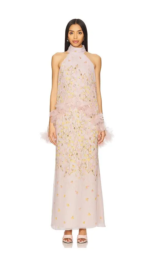 ELLIATT Tulsia Cape Maxi Dress