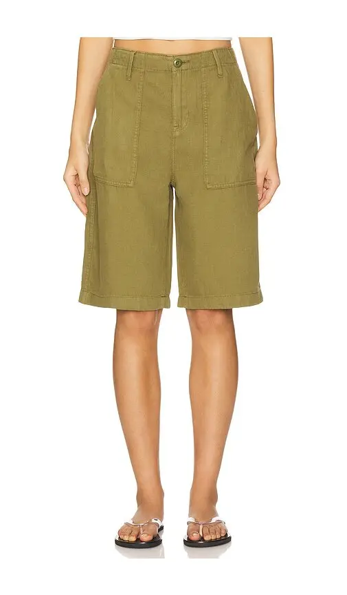 Good American Lite Linen Bermuda Shorts