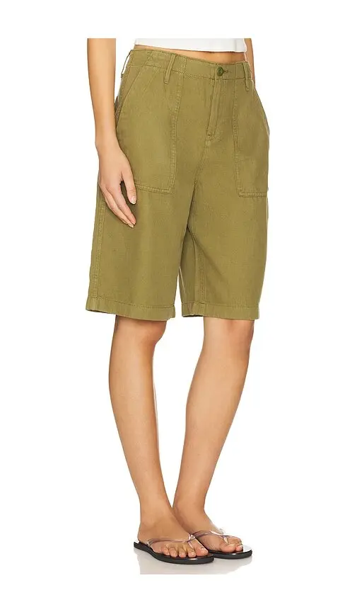 Good American Lite Linen Bermuda Shorts