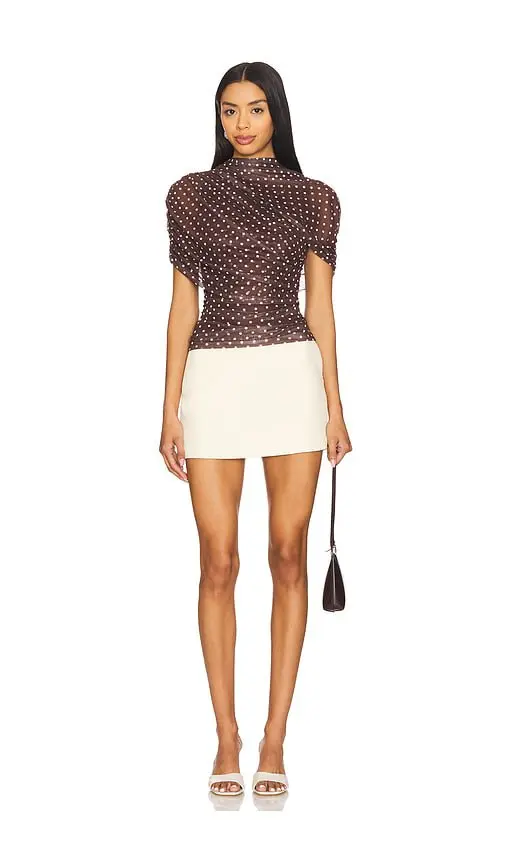 Amanda Uprichard X Revolve Evianna Top - Brown