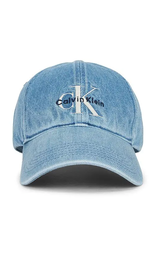 Calvin Klein Monologo Baseball Cap - Denim-medium