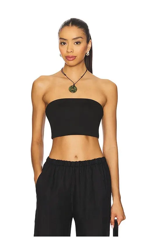 Enza Costa Essential Bandeau Top - Black