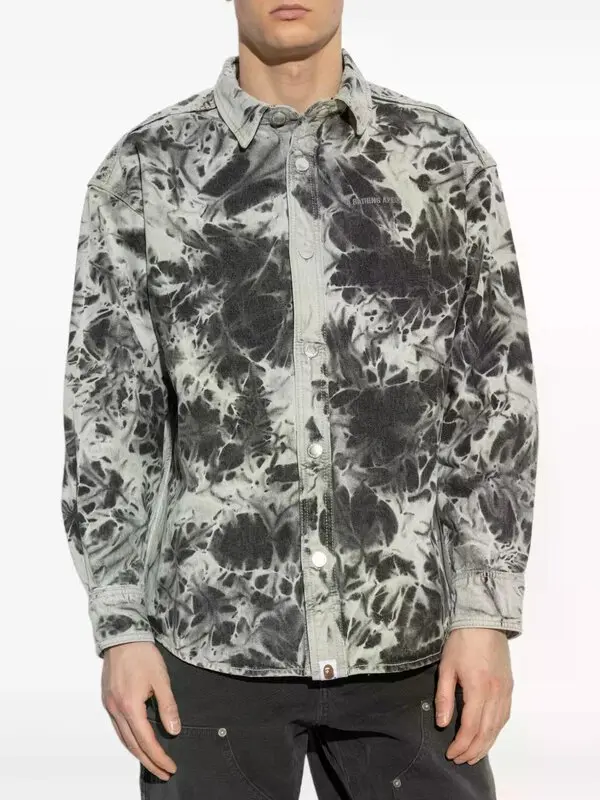 A BATHING APE Tie-dye Long-sleeve Shirt
