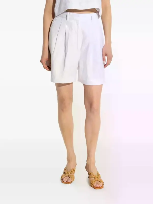 Posse Pleated Shorts - White