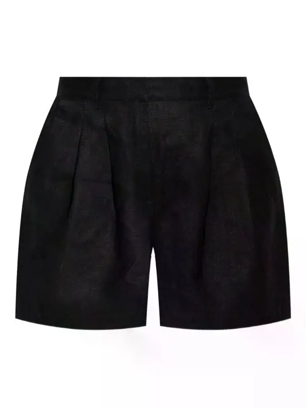 Posse Pleated Thigh-length Shorts - Black
