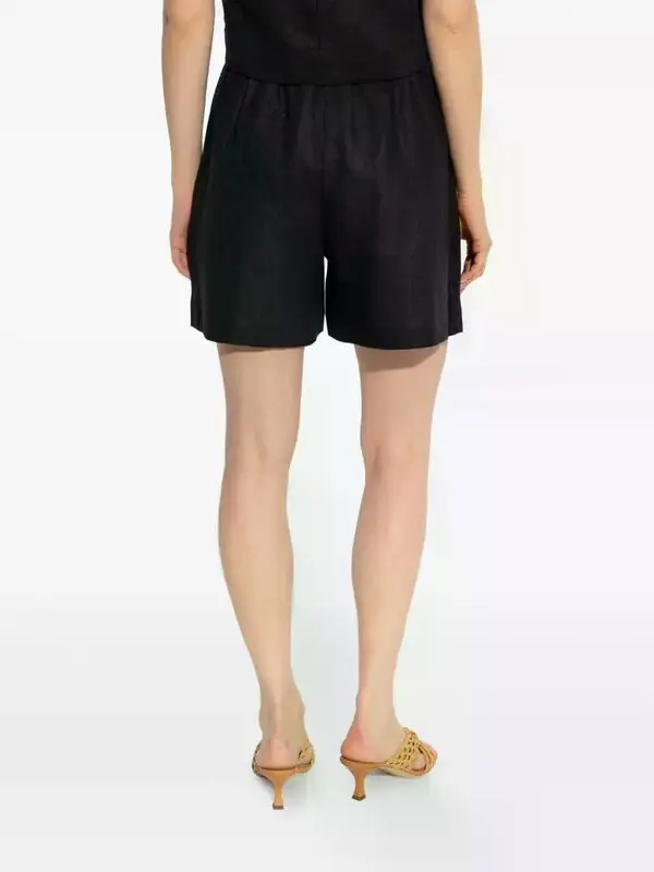 Posse Pleated Thigh-length Shorts - Black