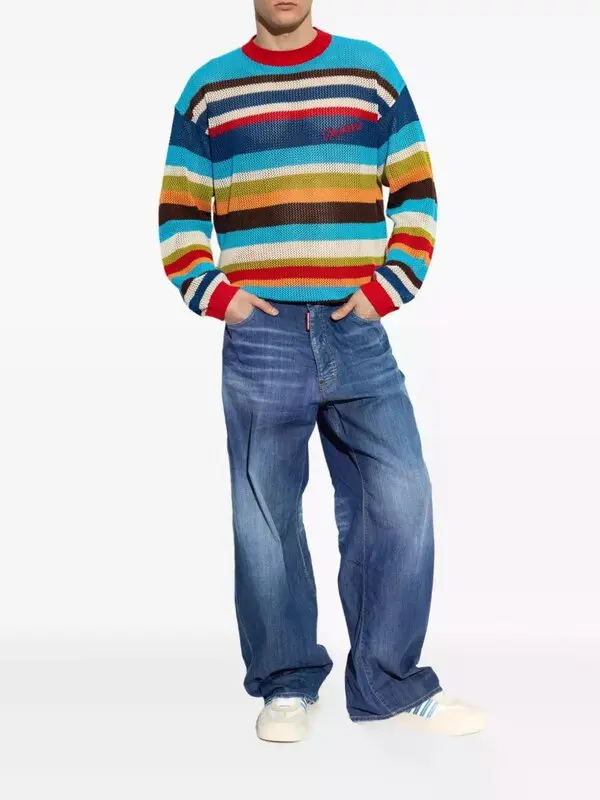 Dsquared2 Striped Cotton Sweatshirt