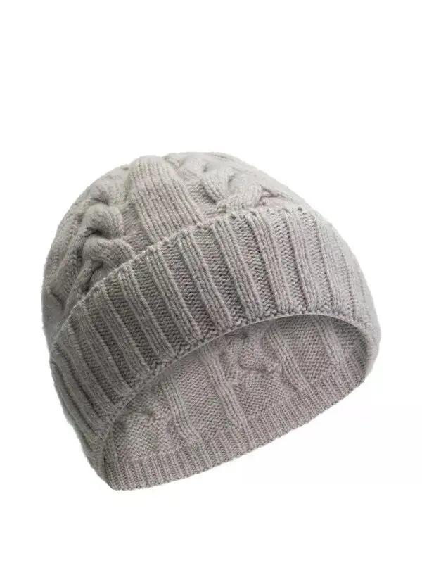 DORIANI CASHMERE Cashmere Beanie - Neutrals