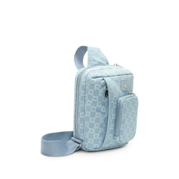 Jordan Monogram Denim Sling Bag In Blue - 24% Off | Editorialist