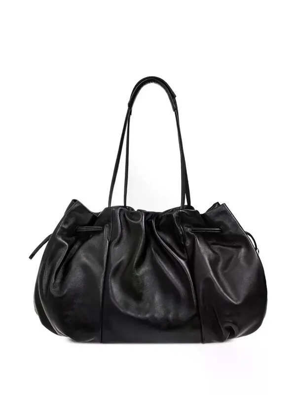 Emporio Armani Pleated Leather Tote Bag