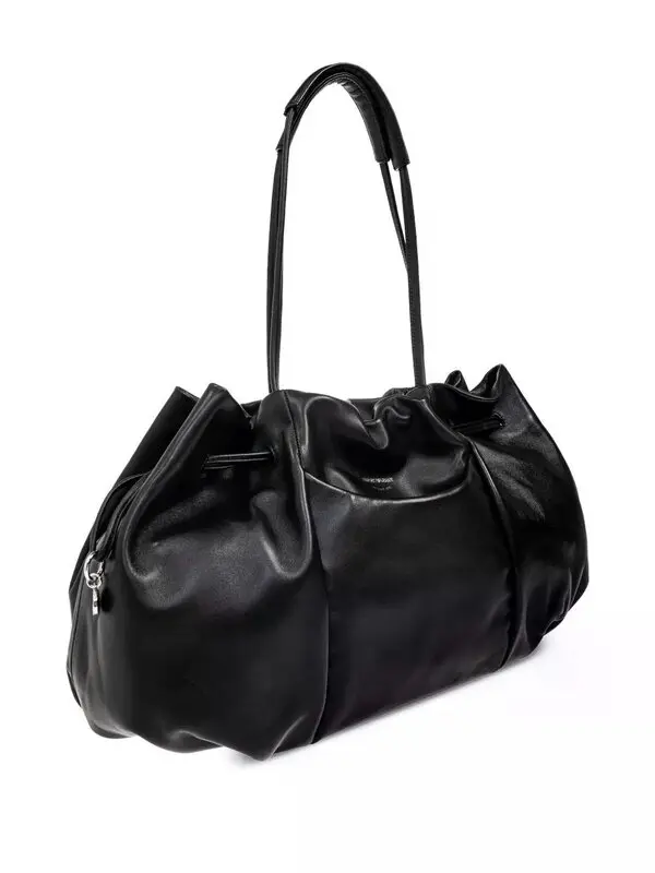 Emporio Armani Pleated Leather Tote Bag