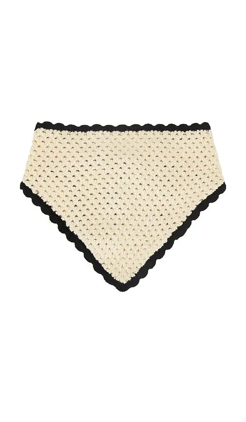 GUIZIO Knit Bandana In Cream