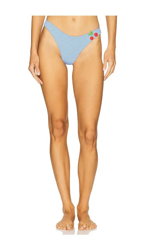 CAPITTANA Atira Vichy Fruits Bikini Bottom - Blue