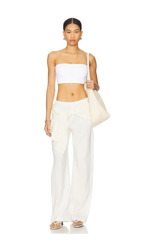 Enza Costa Essential Bandeau Top - White