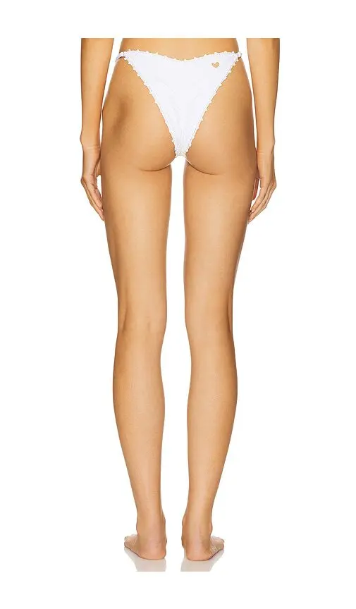 CAPITTANA Rose Bikini Bottom - White