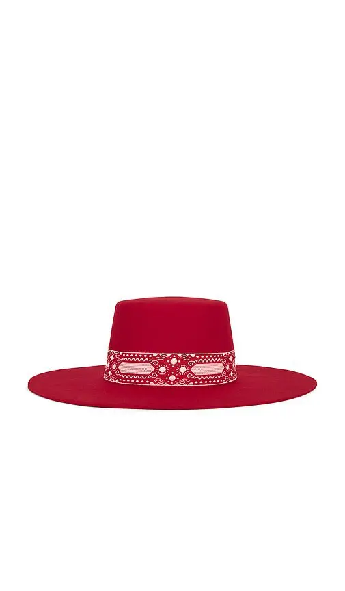 Lack Of Color The Sierra Boater Hat In Ruby Red - 6% Off  display picture 1