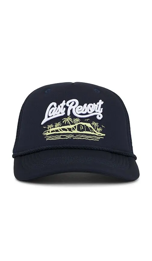 HEMLOCK HAT CO Last Resort Foam Trucker Hat - Navy