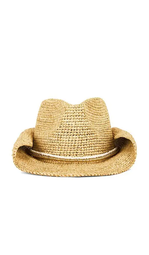 NIKKI BEACH Giselle Hat - Natural & Gold