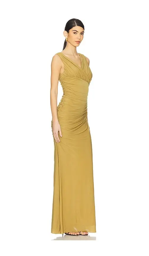 Ronny Kobo Sophia Ruched Maxi Dress