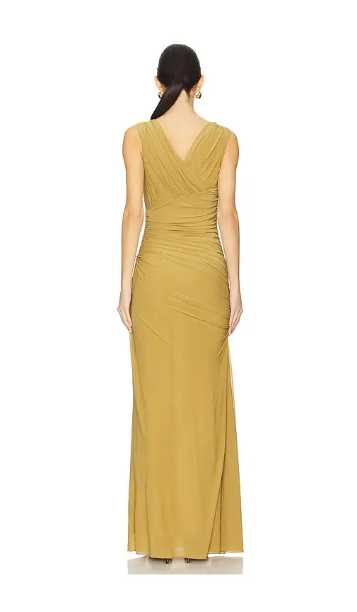 Ronny Kobo Sophia Ruched Maxi Dress