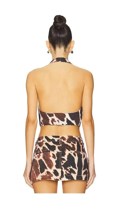 WeWoreWhat Halter Vest - Cowhide