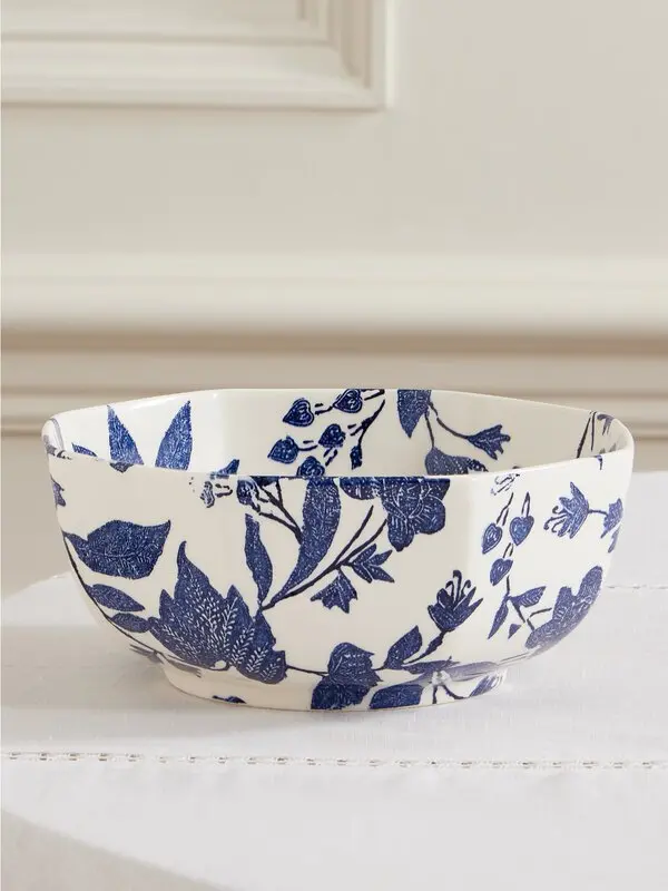 Ralph Lauren Burleigh Garden Vine Floral-print Earthenware Bowl - White
