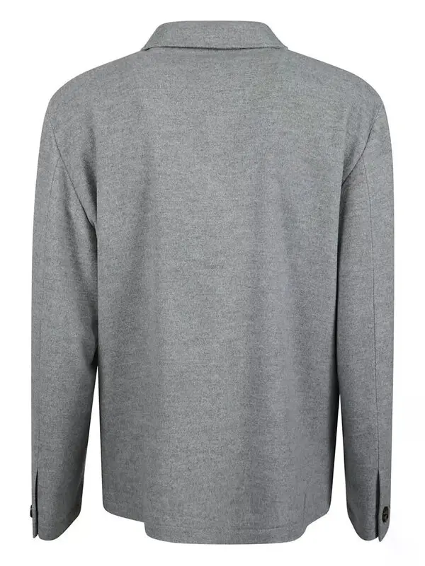 LARDINI Heather Mélange Effect Shirt Jacket - Grey