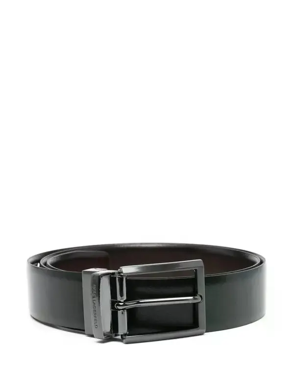 Karl Lagerfeld Leather Belt - Black