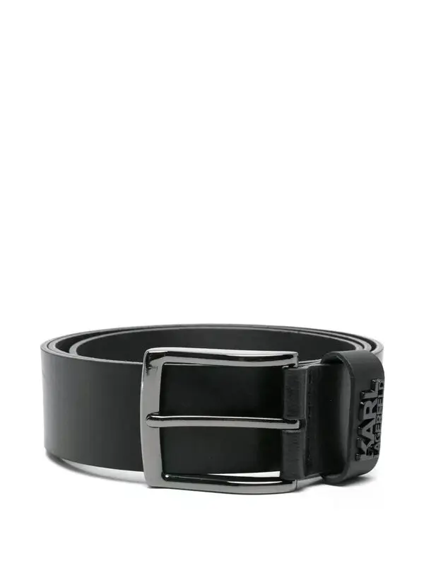 Karl Lagerfeld Leather Belt - Black