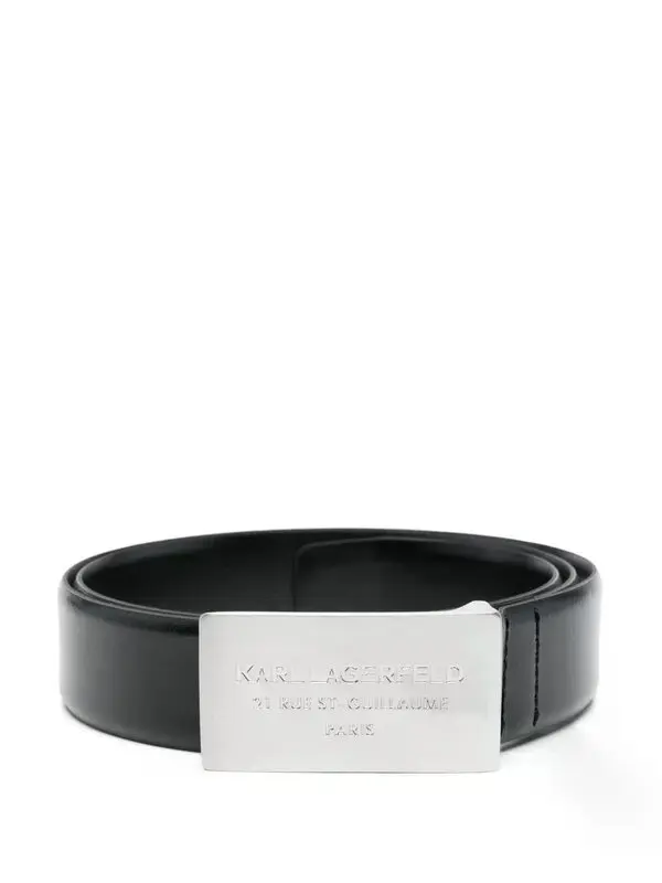 Karl Lagerfeld Logo-buckle Belt - Black