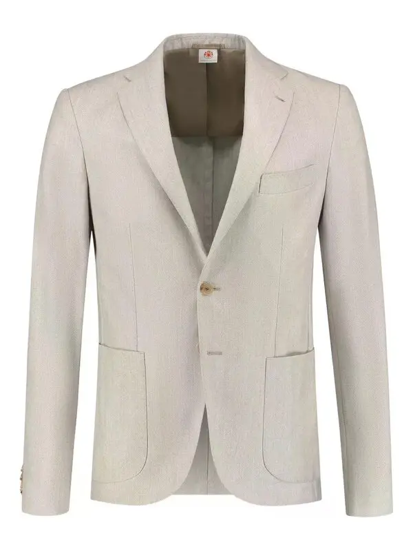 LUIGI BORRELLI Single-breasted Blazer - Neutrals