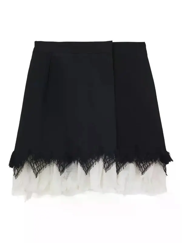 Alexander McQueen Wool A-line Skirt - Black
