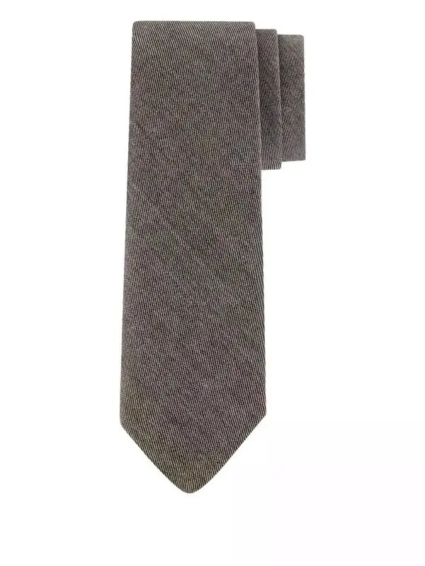 LUIGI BORRELLI Textured Neck Tie - Brown