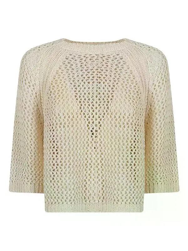 Fabiana Filippi Open-knit Cotton Jumper - Neutrals
