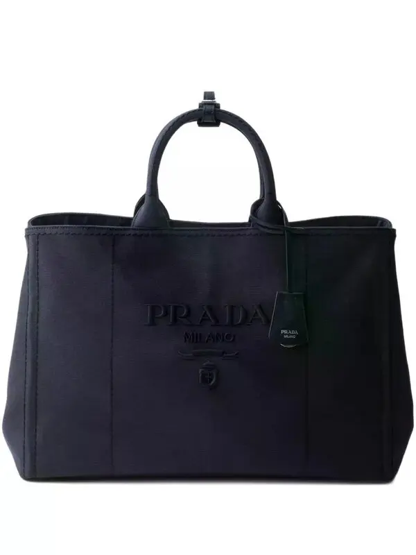 Prada Logo-embossed Tote - Blue