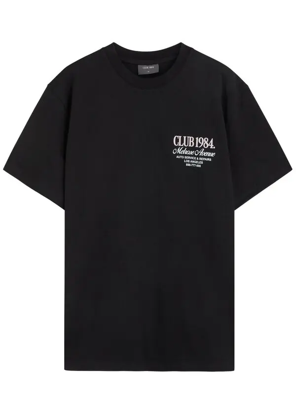 CLUB 1984 San Andreas Printed Cotton T-shirt - Black