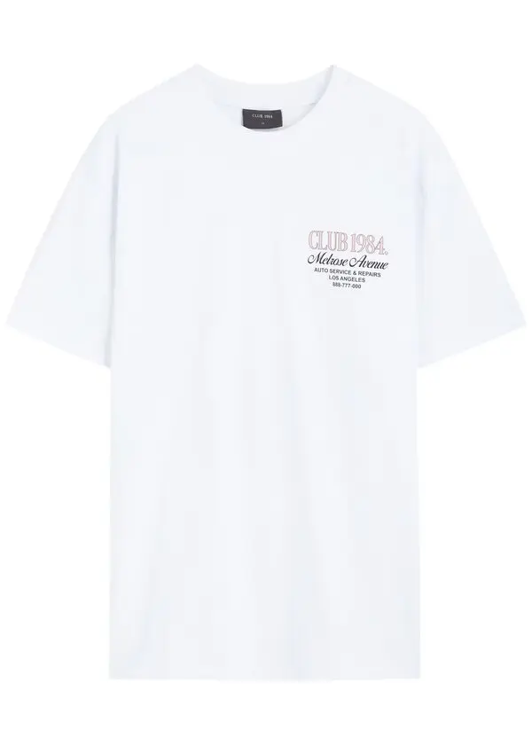 CLUB 1984 San Andreas Printed Cotton T-shirt - White