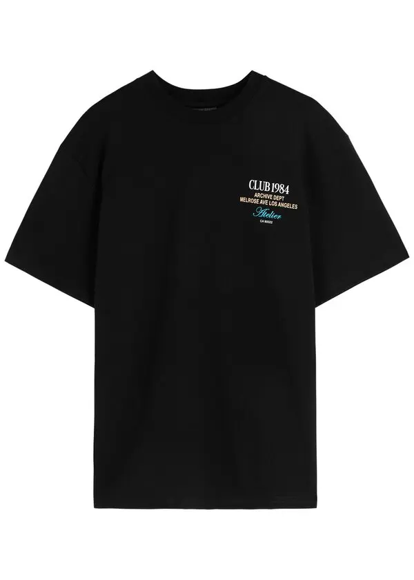 CLUB 1984 La Depth Printed Cotton T-shirt - Black