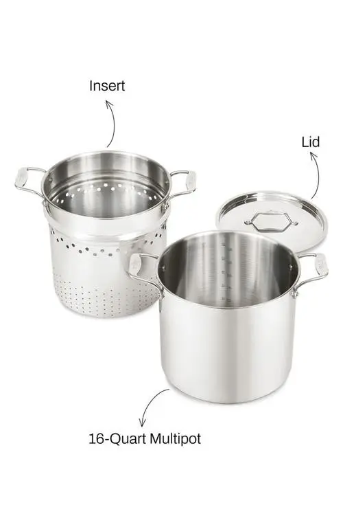 ALL-CLAD Simply Strain 16-quart Stainless Steel Multipot With Insert - Silver