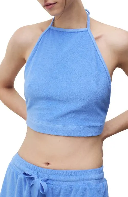 Mango Cotton Terry Crop Halter Top