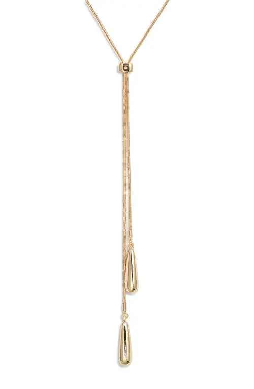 Nordstrom Double Droplet Lariat Necklace - Gold