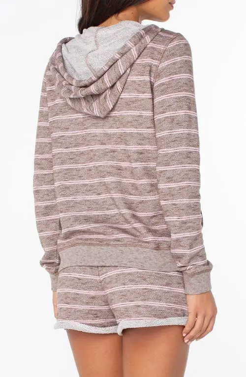 Roxy Striped Lightweight Zip Up Hoodie