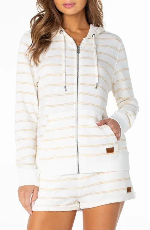 Roxy Striped Lightweight Zip Up Hoodie