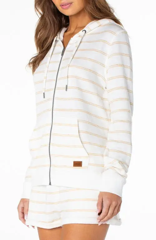Roxy Striped Lightweight Zip Up Hoodie