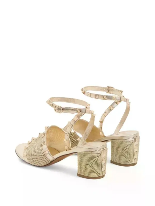 Valentino Garavani Rockstud Embellished Sandals - Gold
