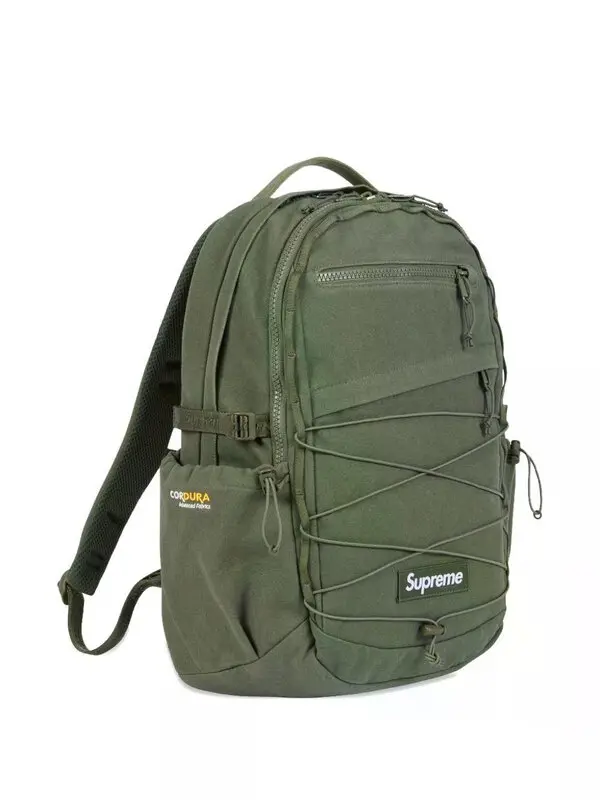Supreme Logo-Patch Backpack - Green | Editorialist