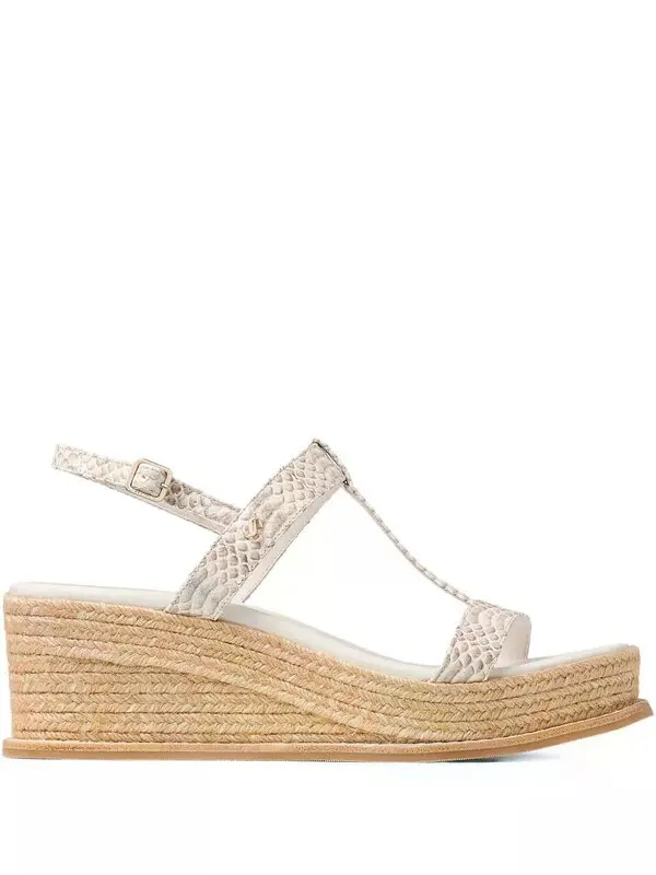 JIMMY CHOO 60mm Theia Espadrilles - Neutrals